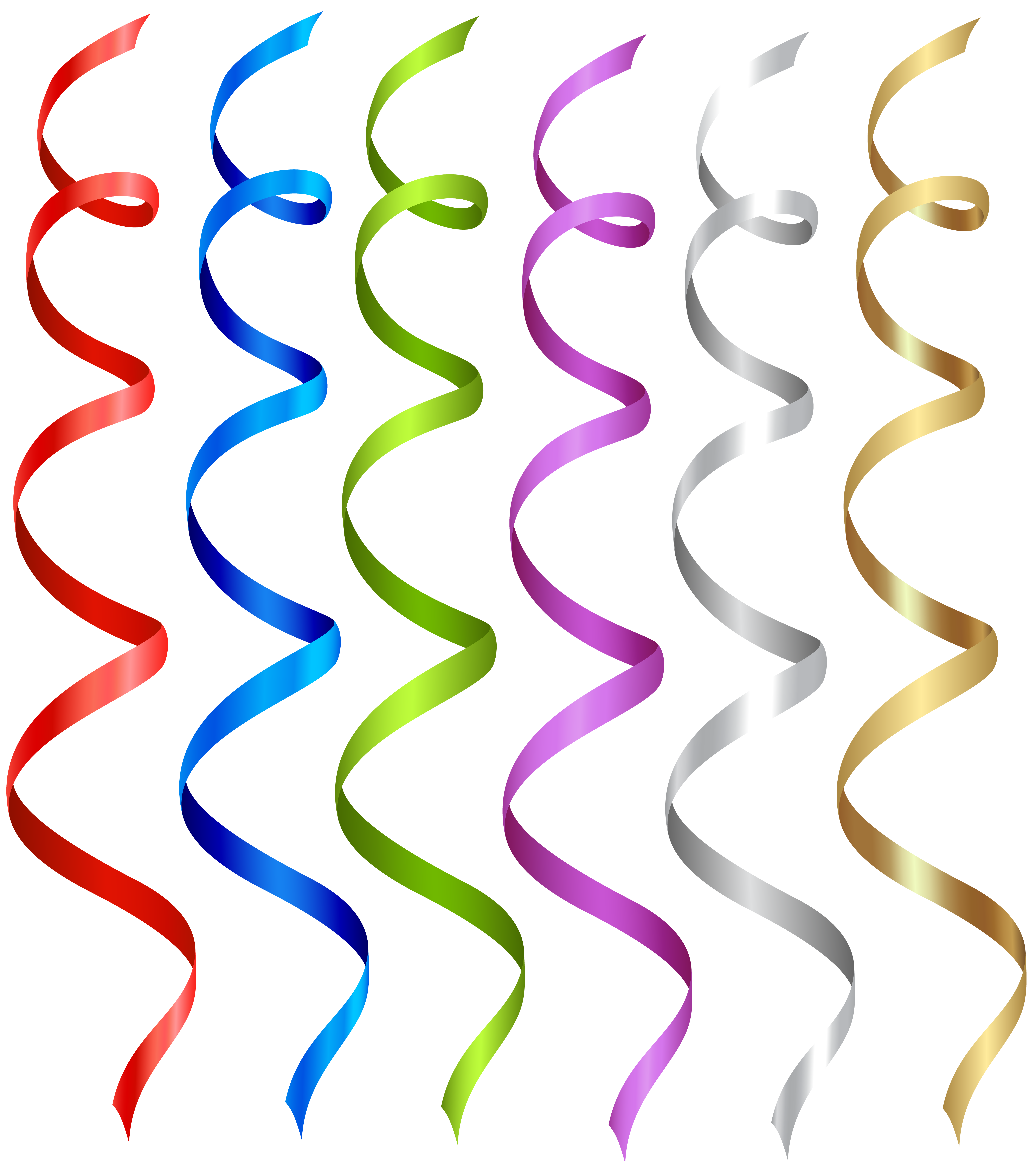 Curly Ribbons Set Clip Art Image | Gallery Yopriceville - High-Quality ...