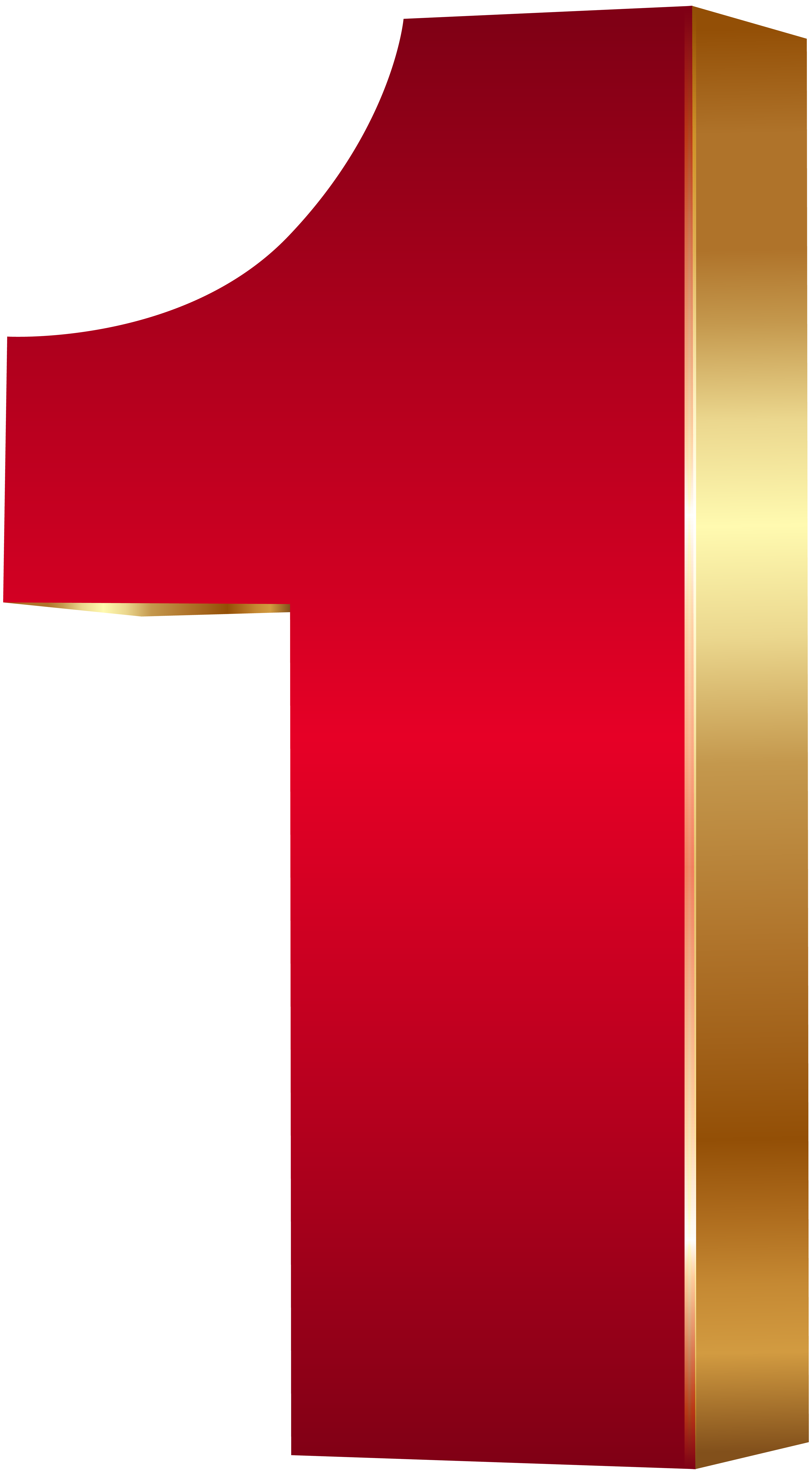 3d Number One Red Gold Png Clip Art Image Gallery Yopriceville High