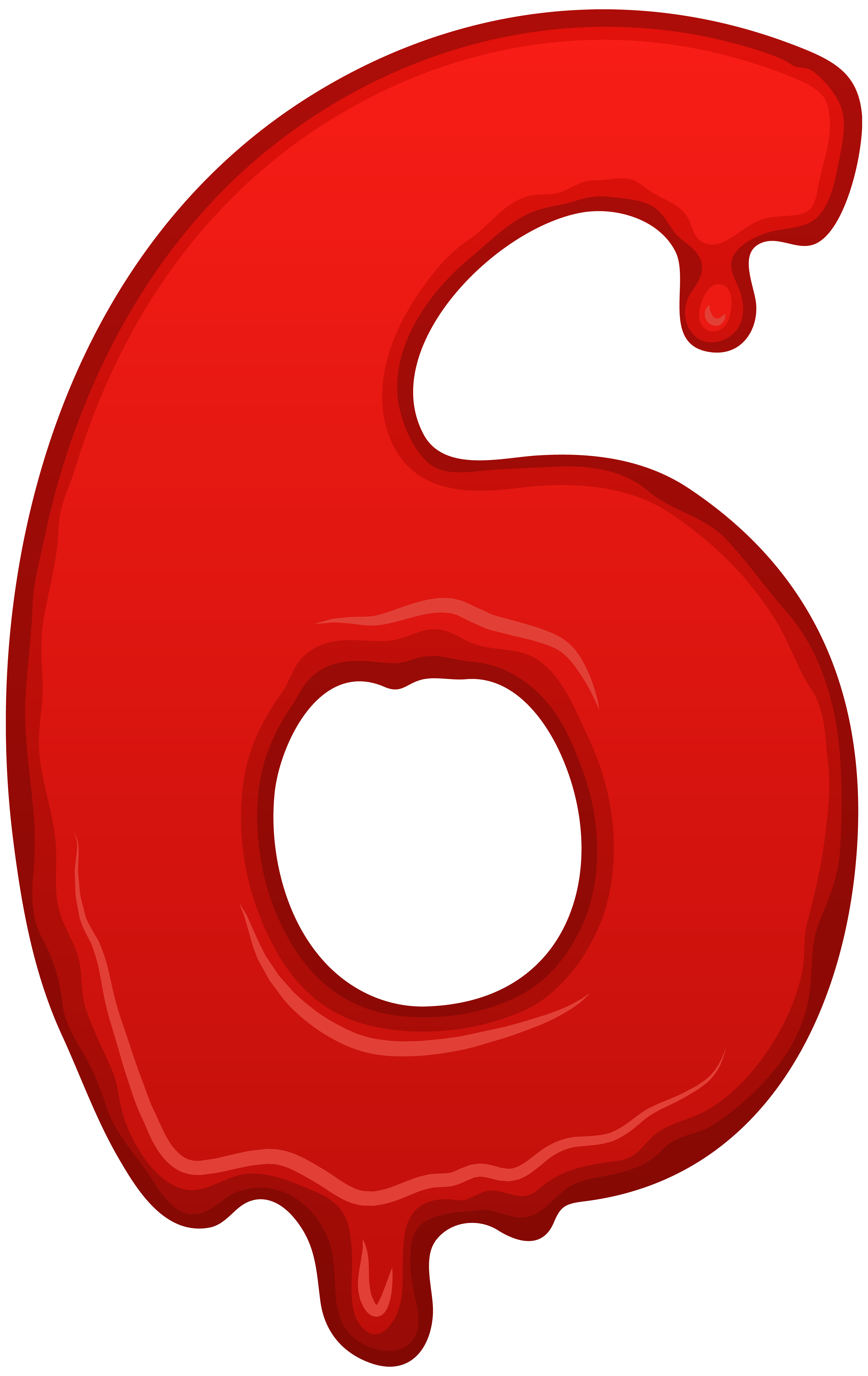 Bloody Number Six PNG Clip Art Image | Gallery Yopriceville - High ...