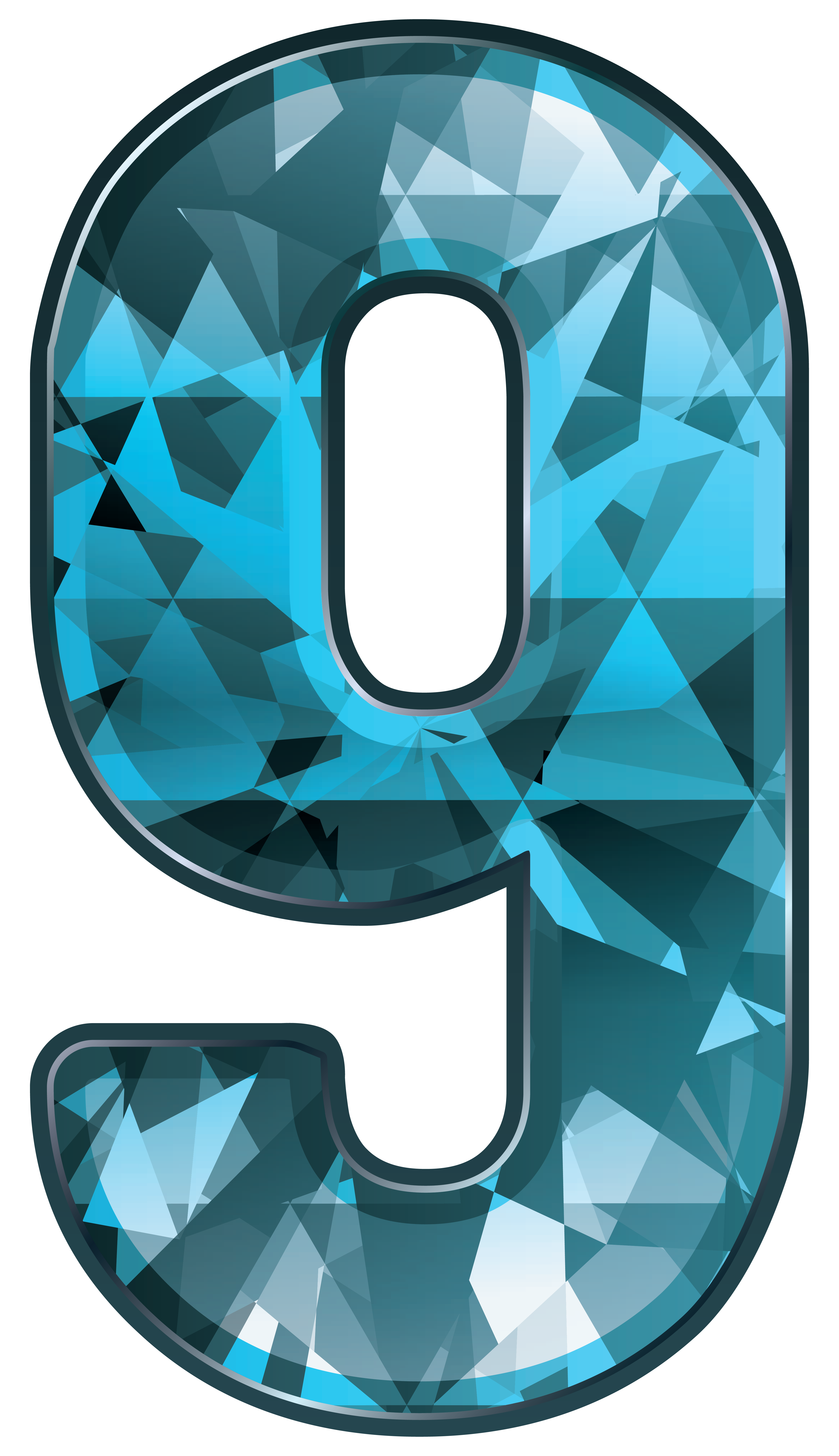 Blue Crystal Number Nine Png Clipart Image Gallery Yopriceville