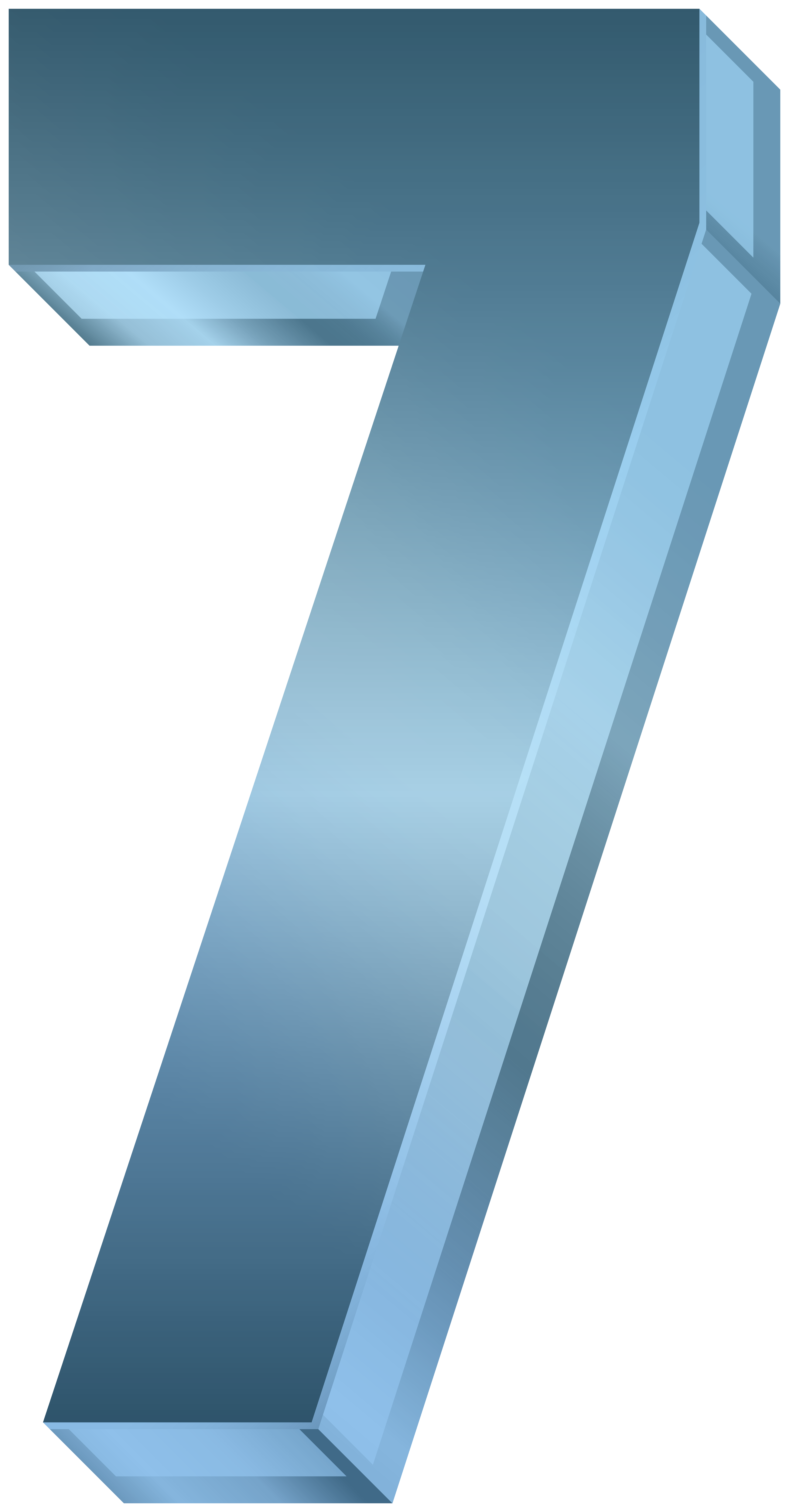 Blue Seven Number Character PNG Clipart | Gallery Yopriceville - High ...