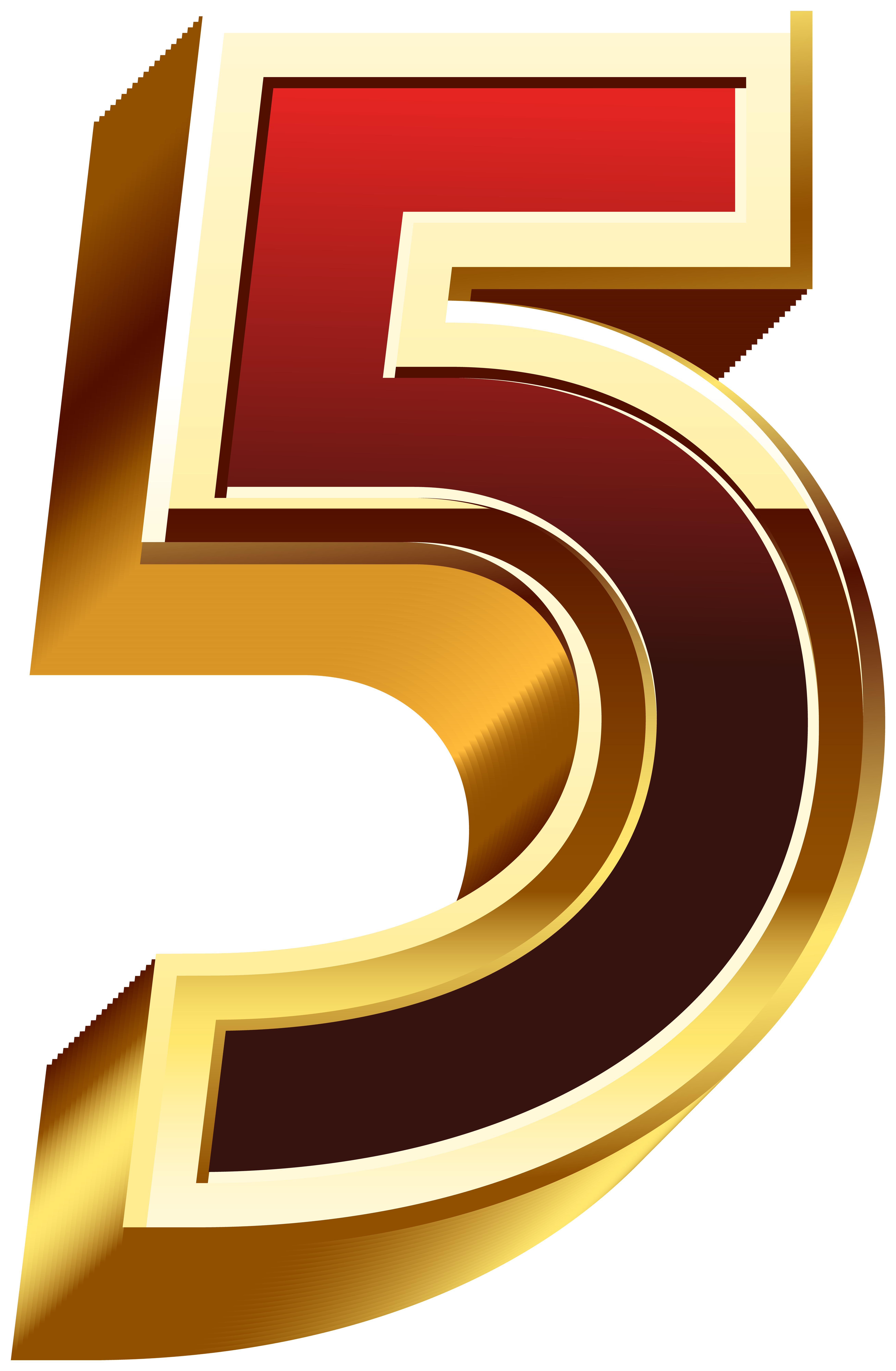 Gold Deco Number Five Png Clipart Image Clip Art Numbers Free Clip Art