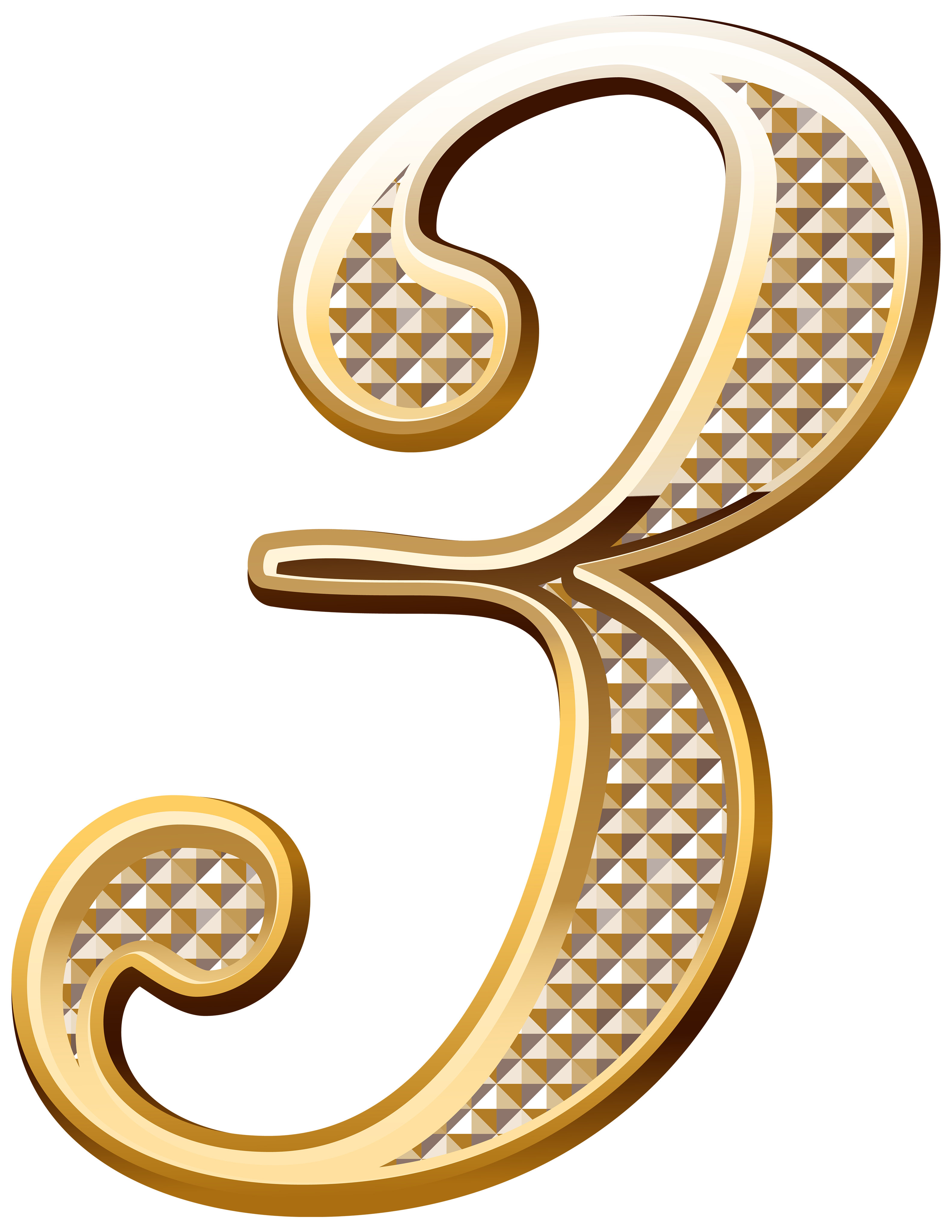 Gold Deco Number Three Png Clipart Image Gallery Yopriceville High