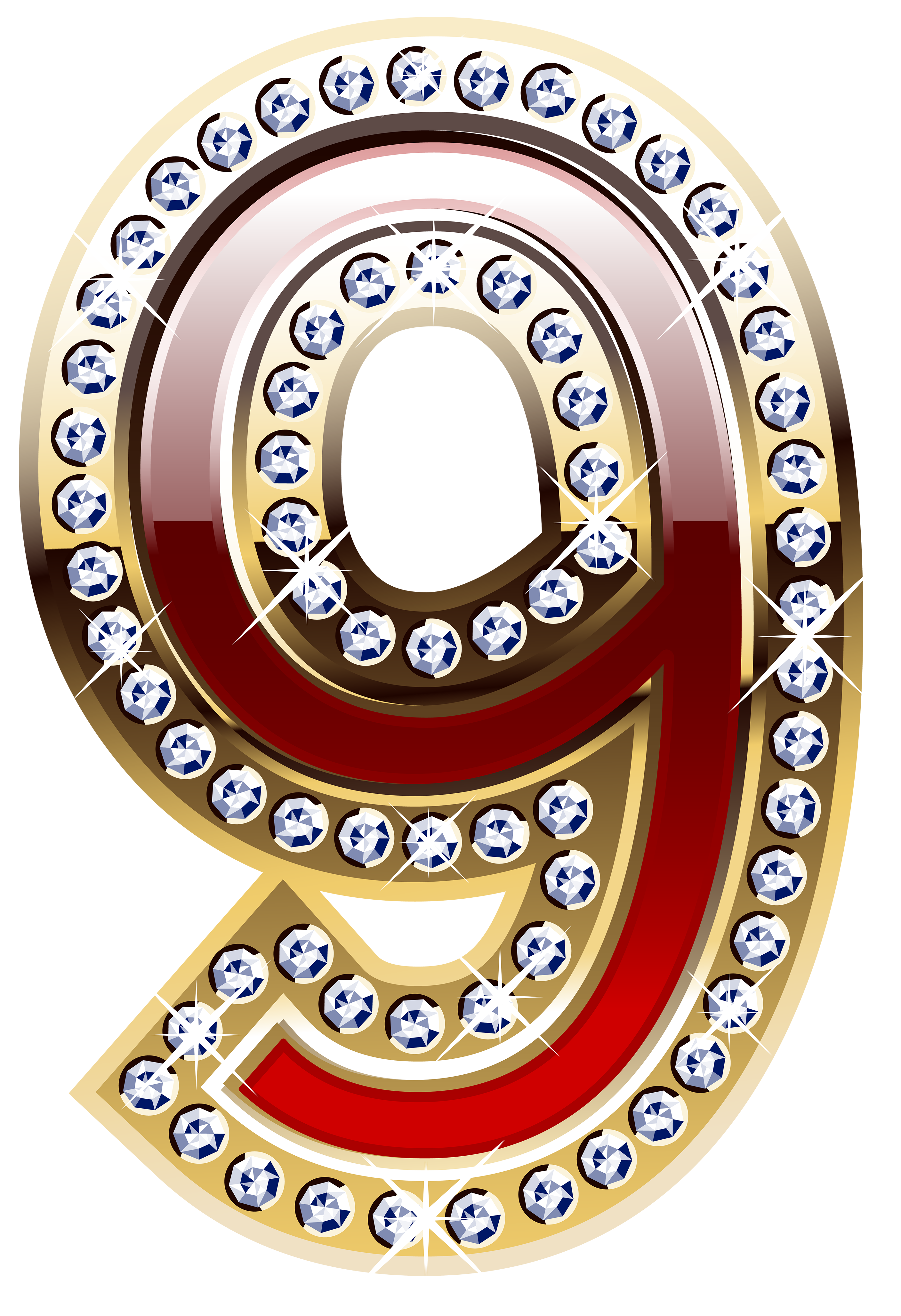 3d Number Nine Red Gold Png Clip Art Image Gallery Yopriceville
