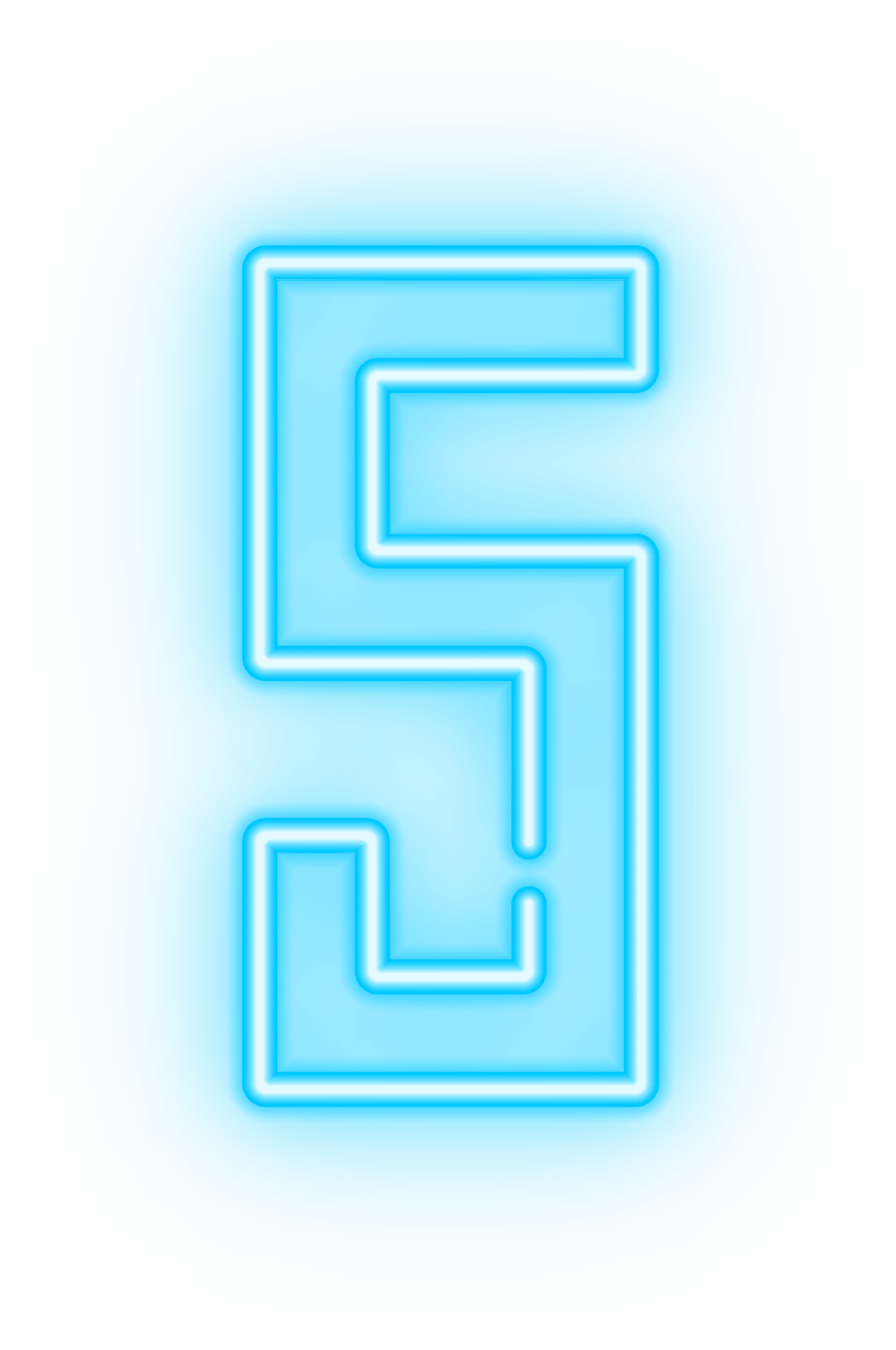 Neon Number Five Transparent Clip Art Image | Gallery Yopriceville ...