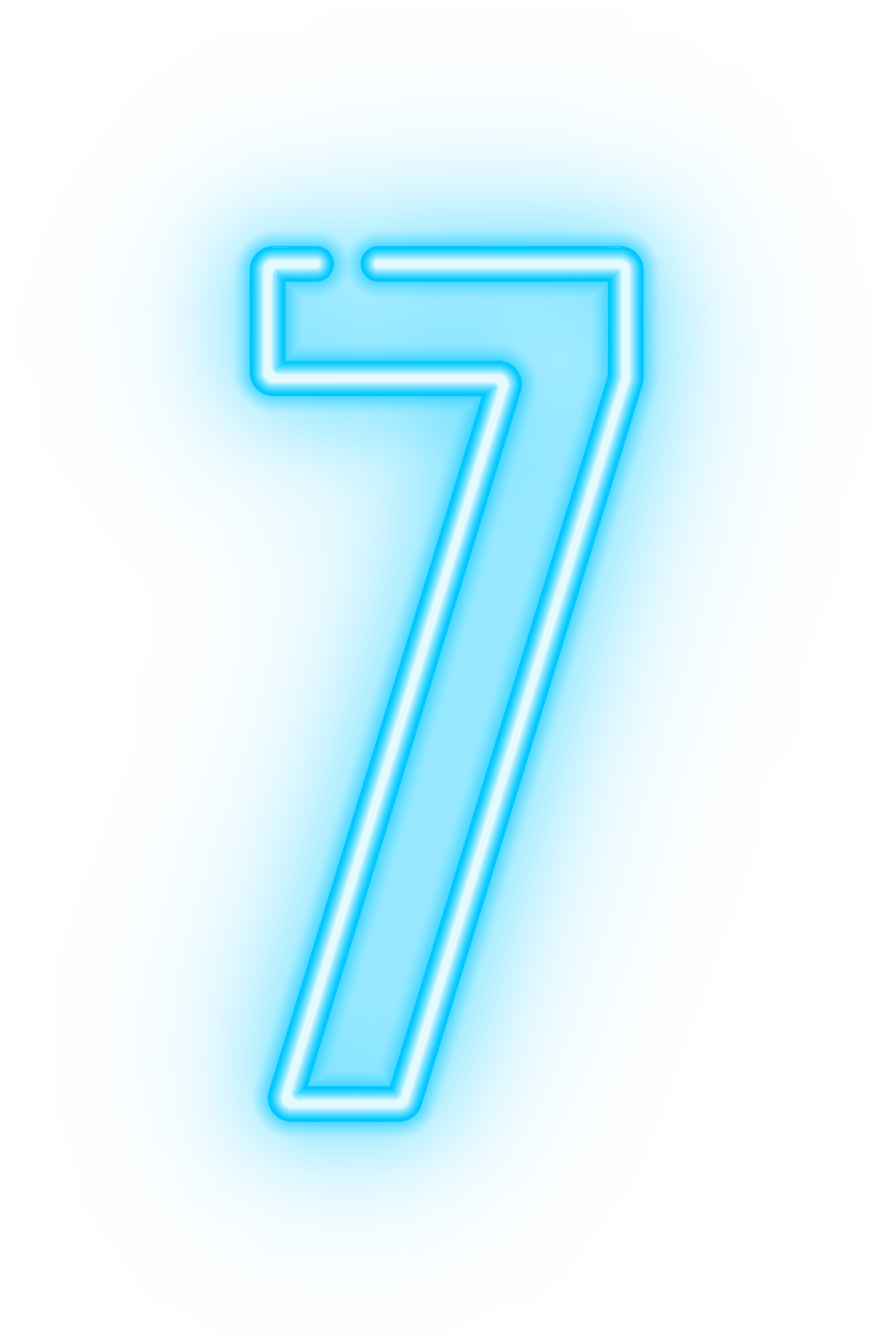Neon Number Seven Transparent Clip Art Image | Gallery Yopriceville ...
