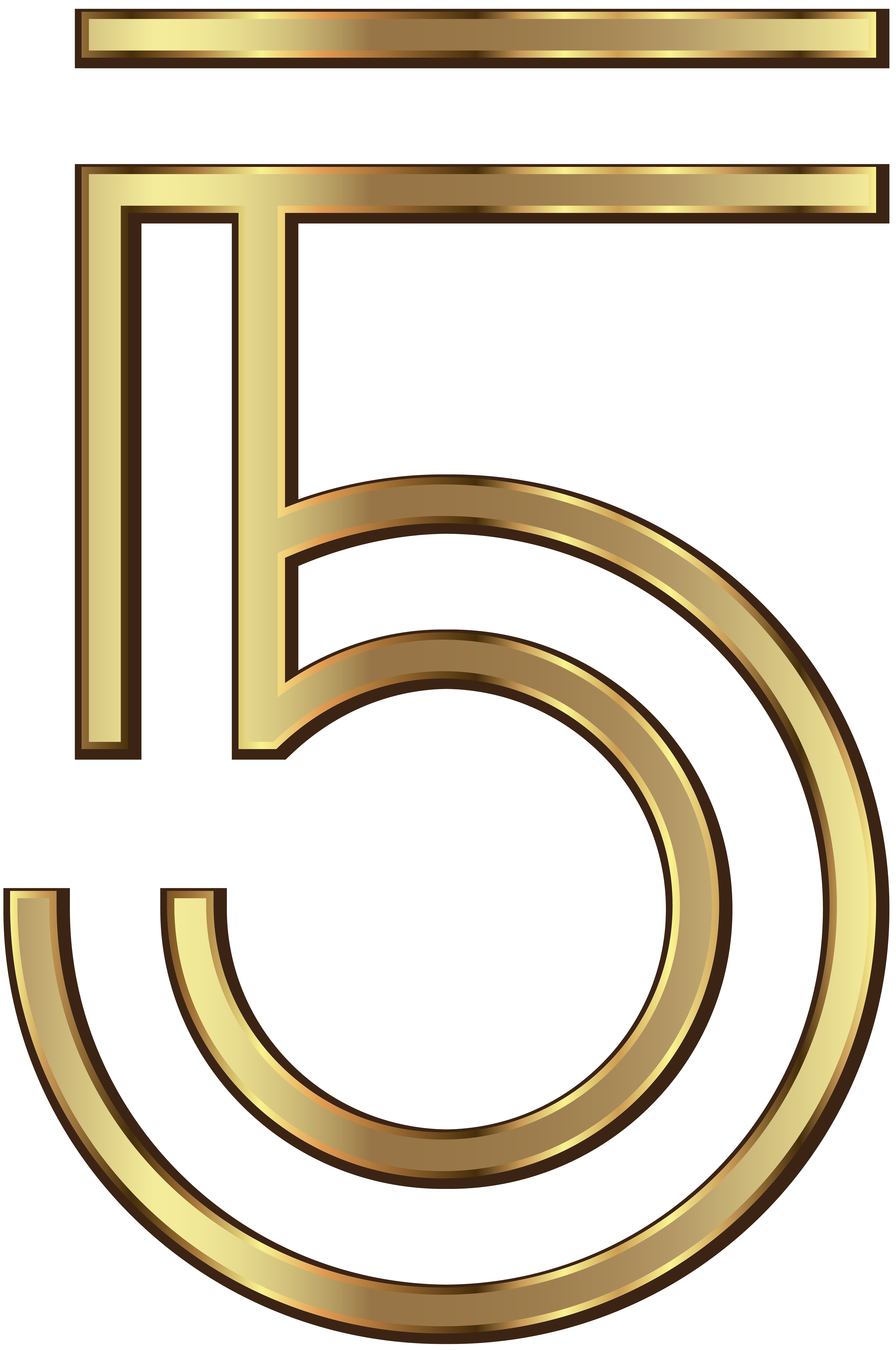 Gold Deco Number Five Png Clipart Image Decorative Numbers Clip Art