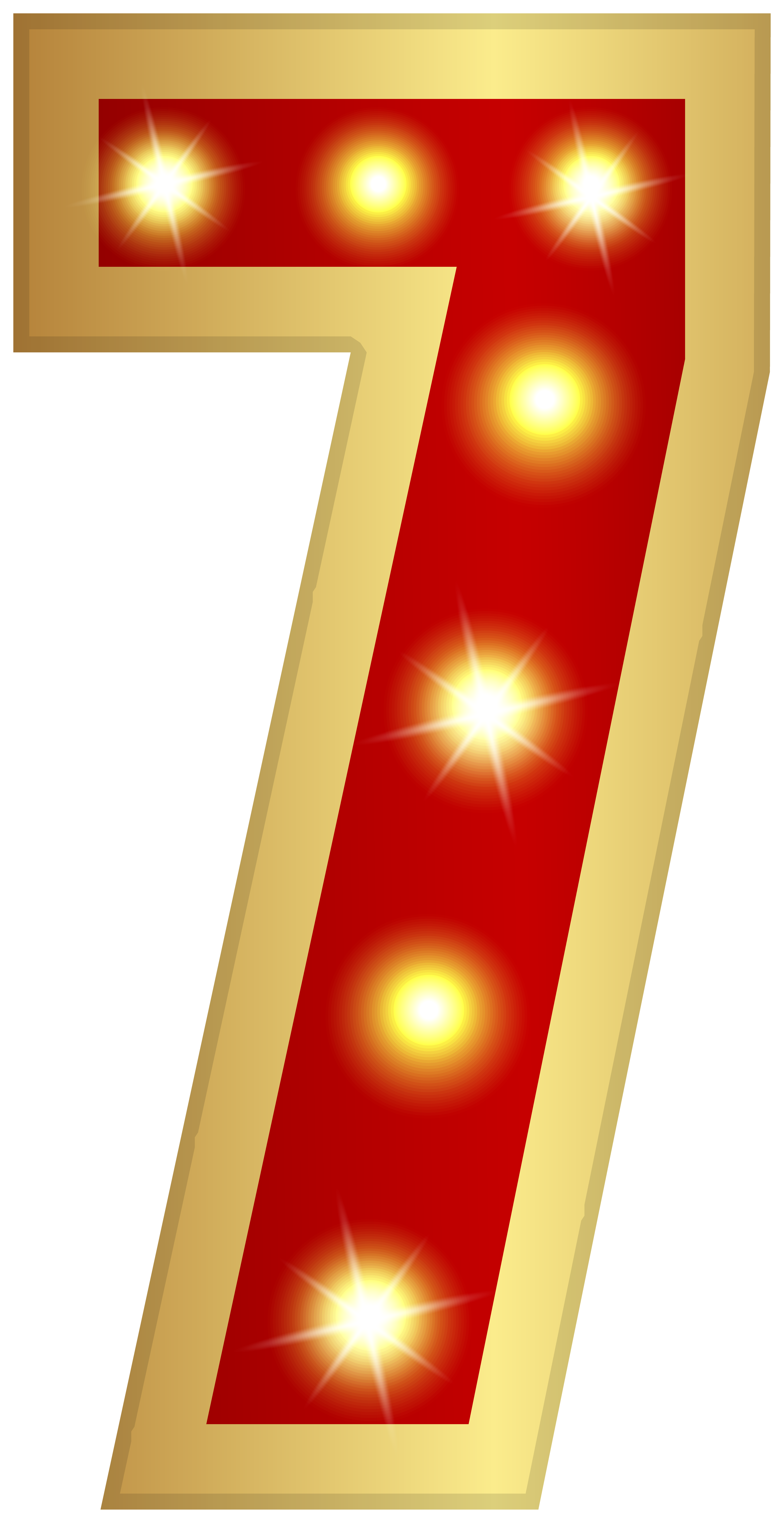Number Seven Glowing Red Clipart Gallery Yopriceville High Quality
