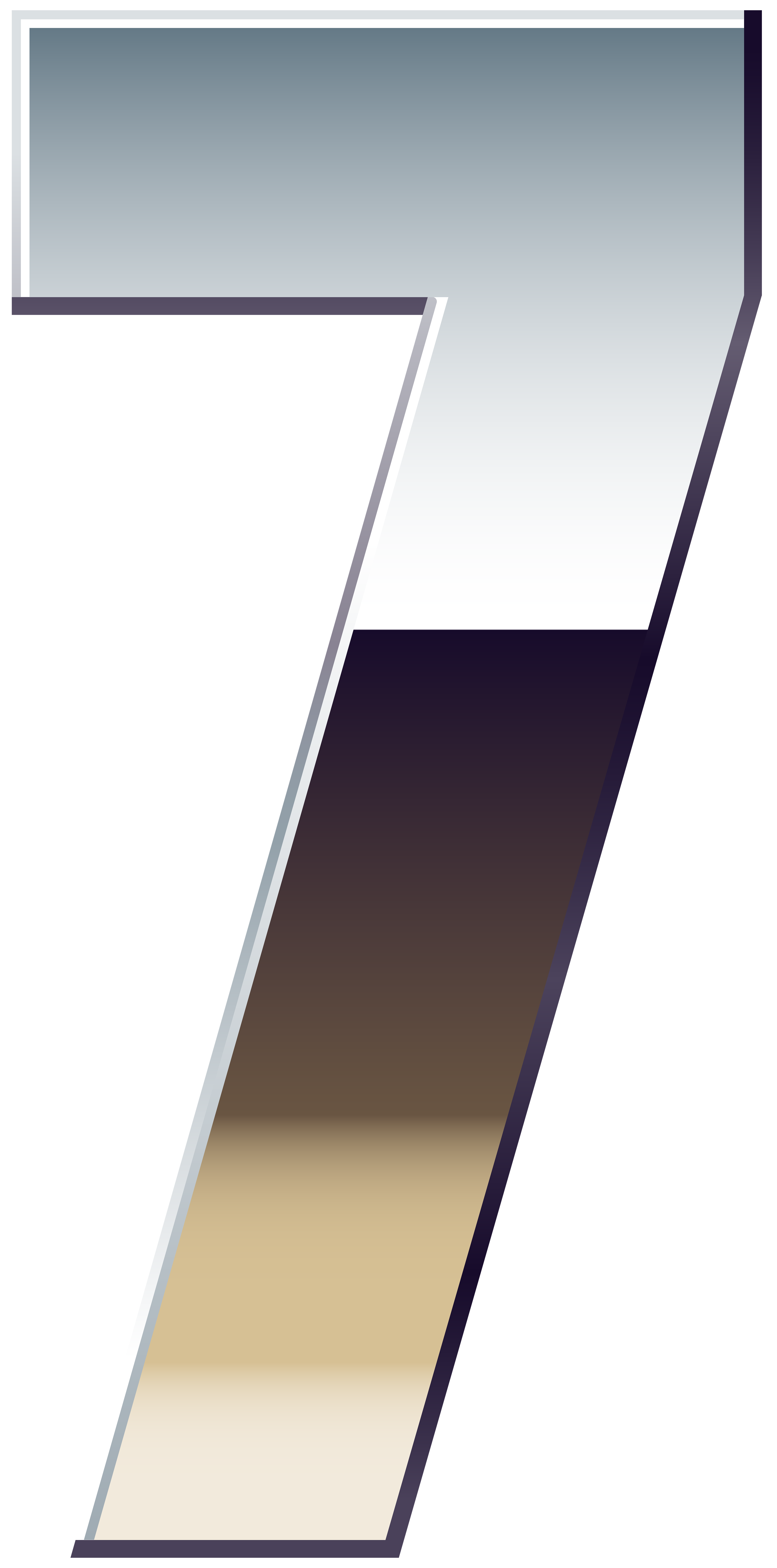 Silver Number 7 Clip Art Transparent