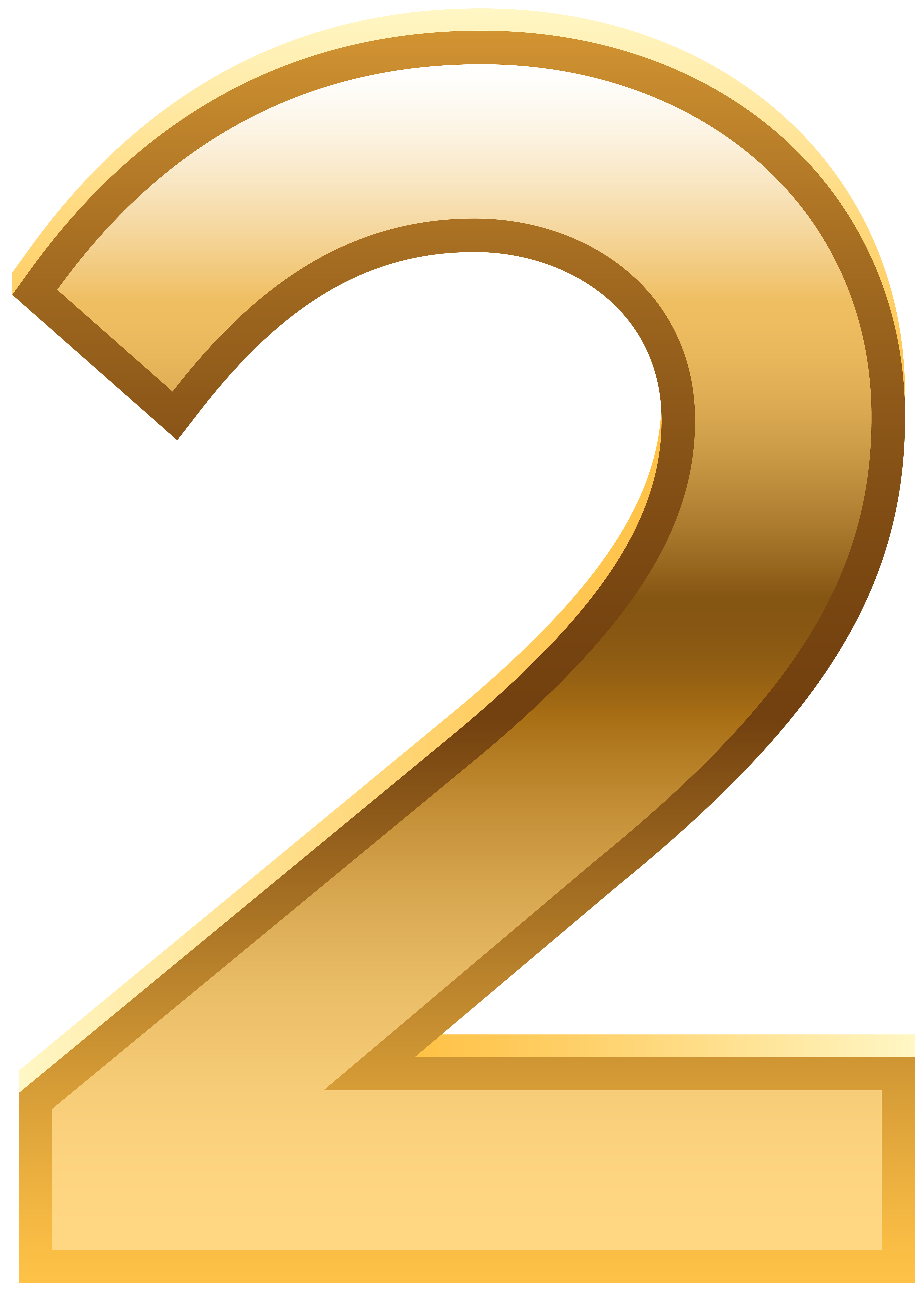 Golden Number 2 PNG Golden Number 2 PNG