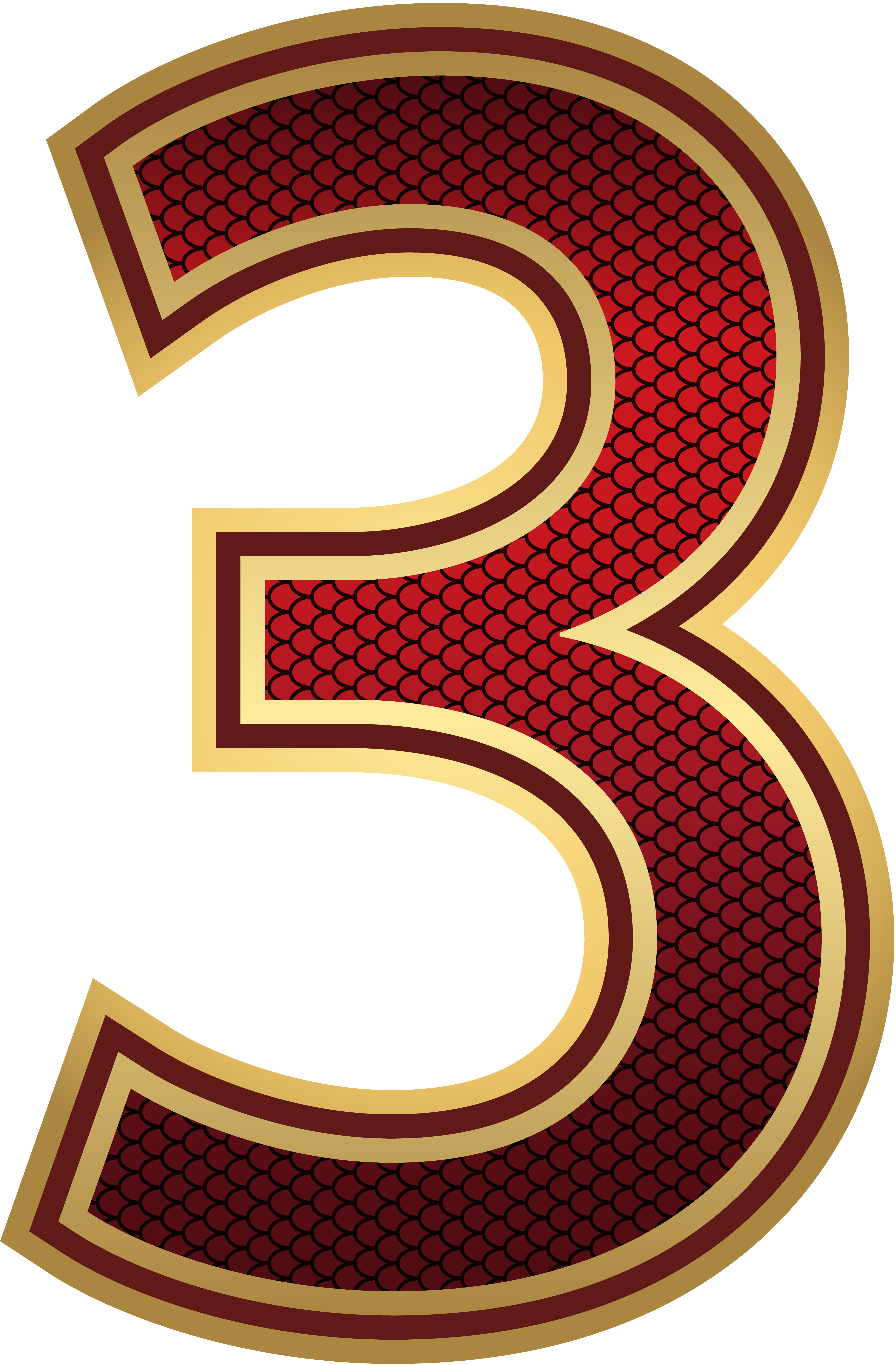 Red And Gold Number Three Png Image Gallery Yopriceville High
