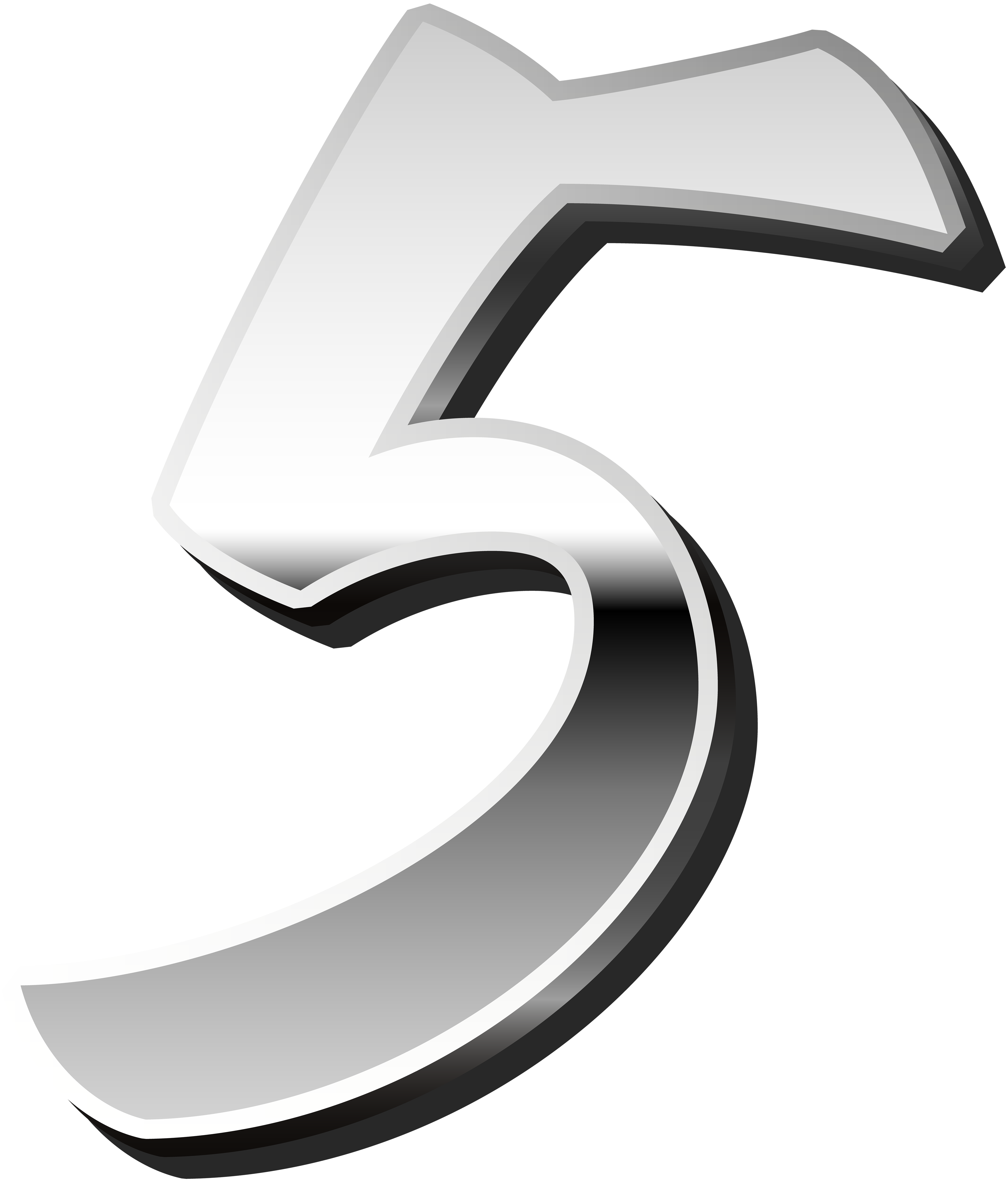 Silver Number Five PNG Clip Art | Gallery Yopriceville - High-Quality ...