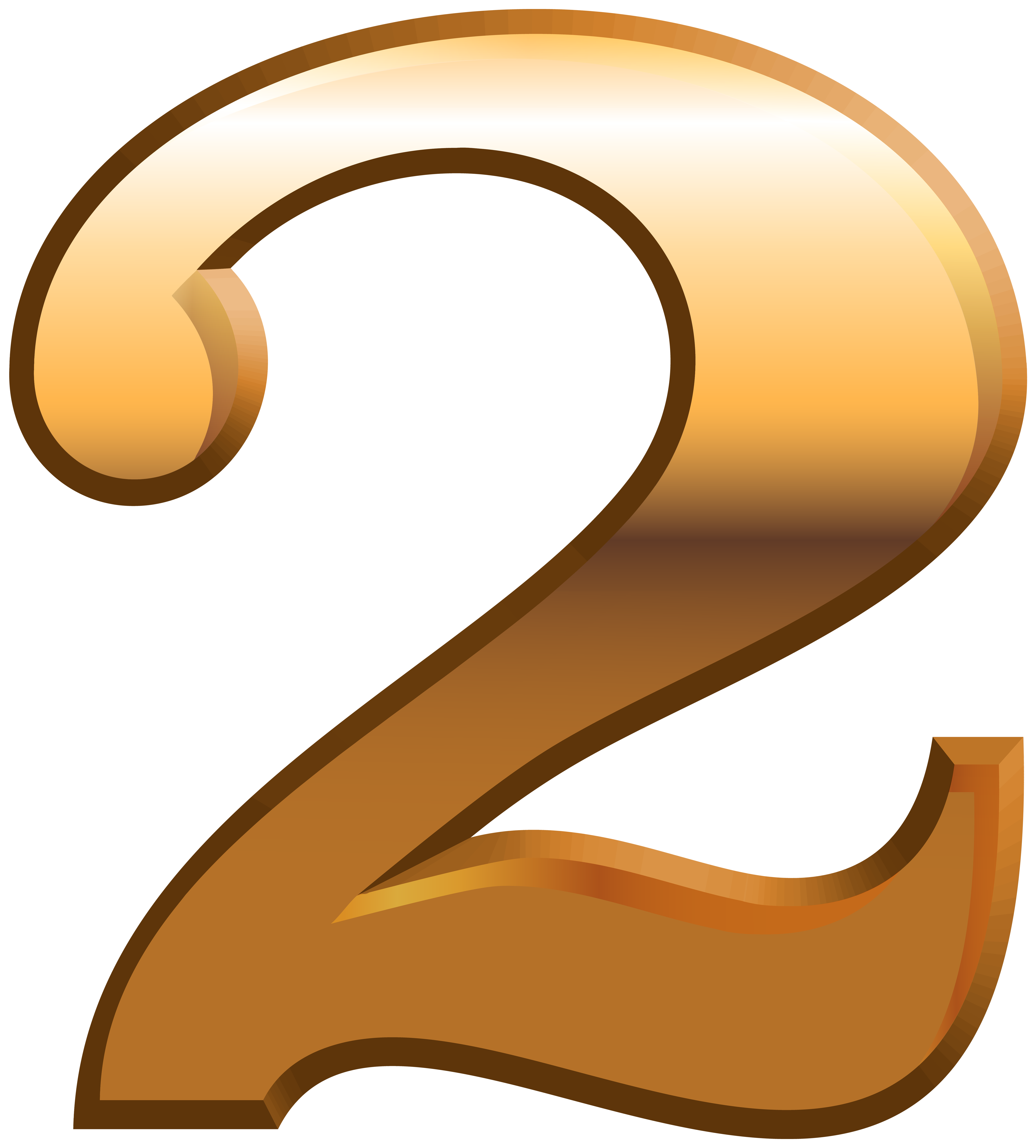 Gold Deco Number Two Png Clipart Image Clip Art Clipart Images Numbers