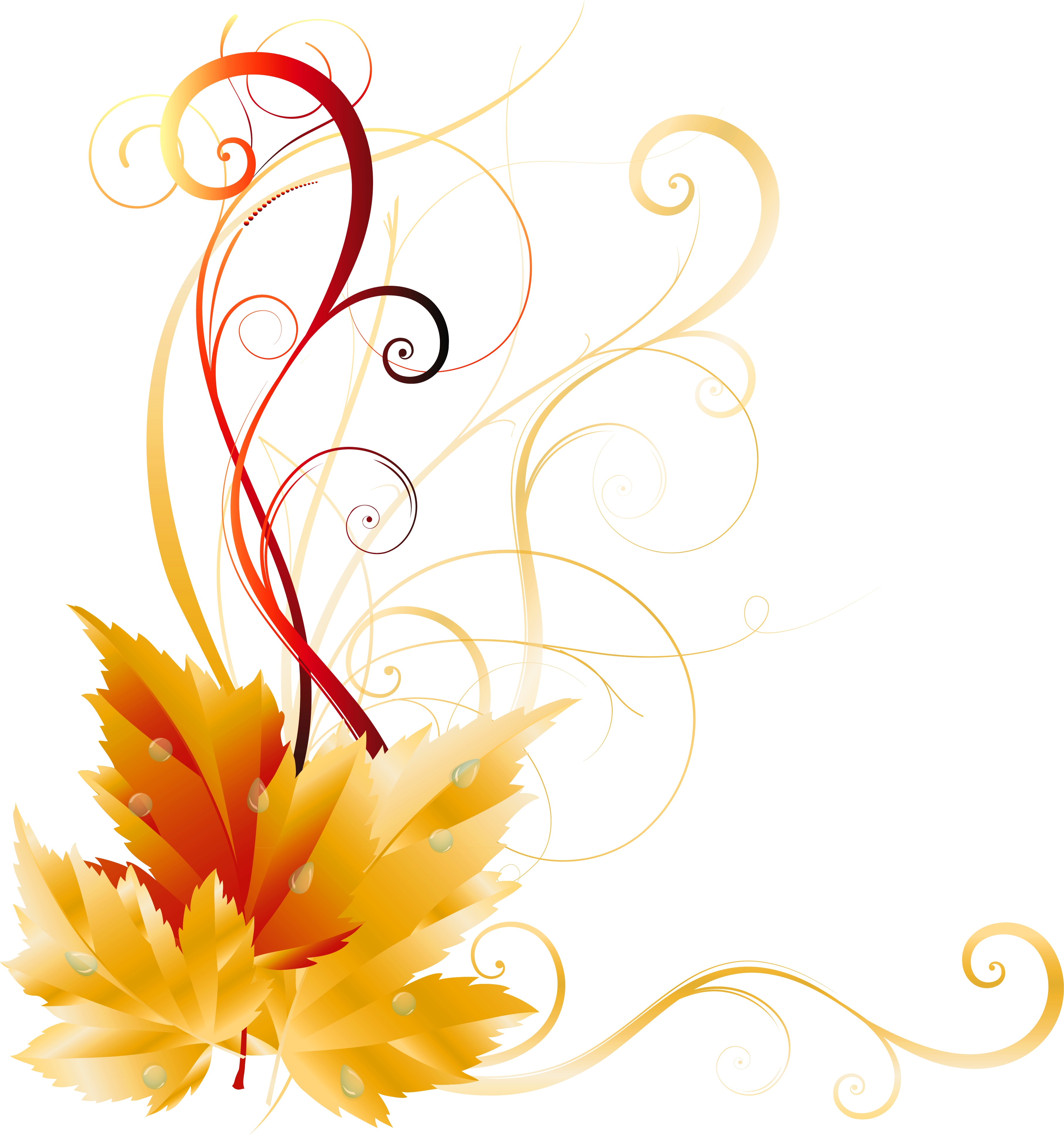 Transparent Fall Leaves Decor Picture | Gallery Yopriceville - High ...