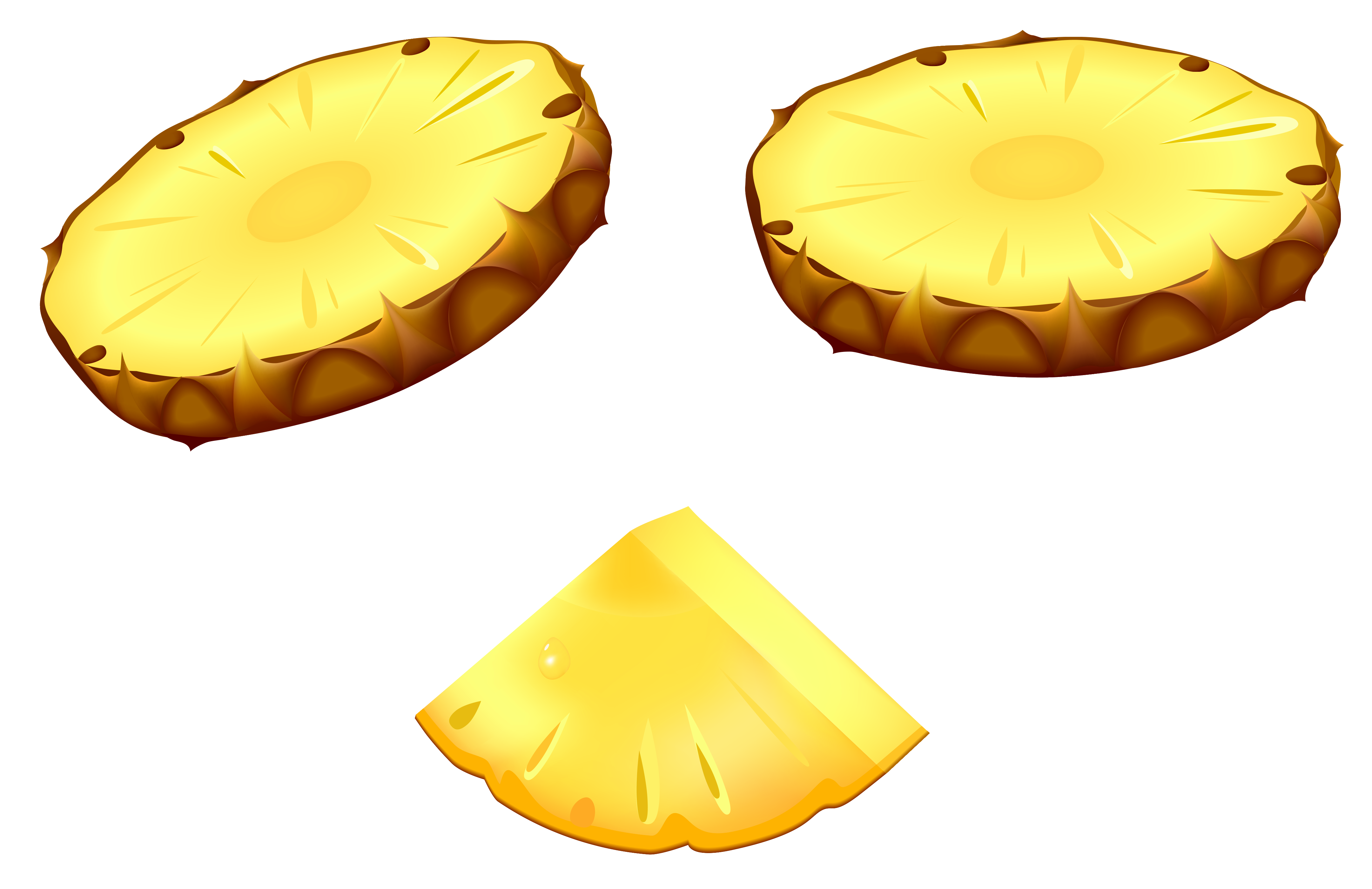 Pineapple Slices Png Vector Clipart Image Gallery Yopriceville High Quality Images And