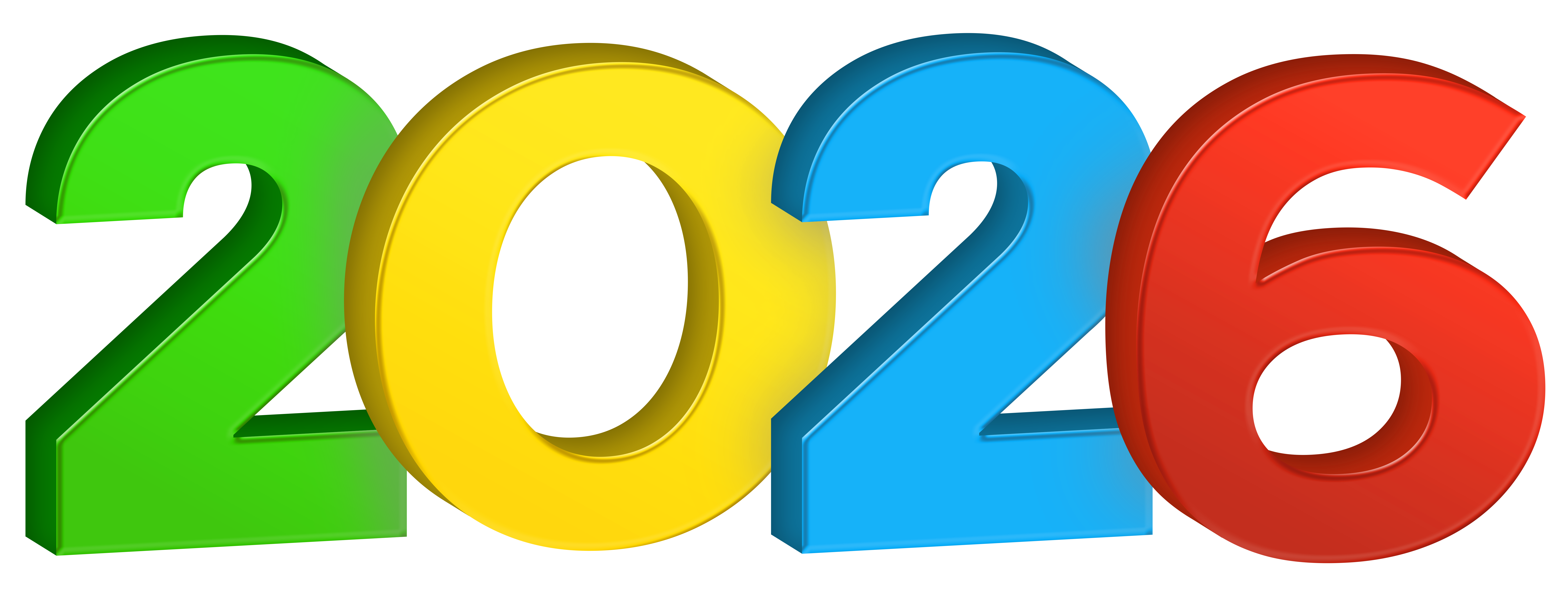 2026 Colorful Transparent Clipart | Gallery Yopriceville - High-Quality ...