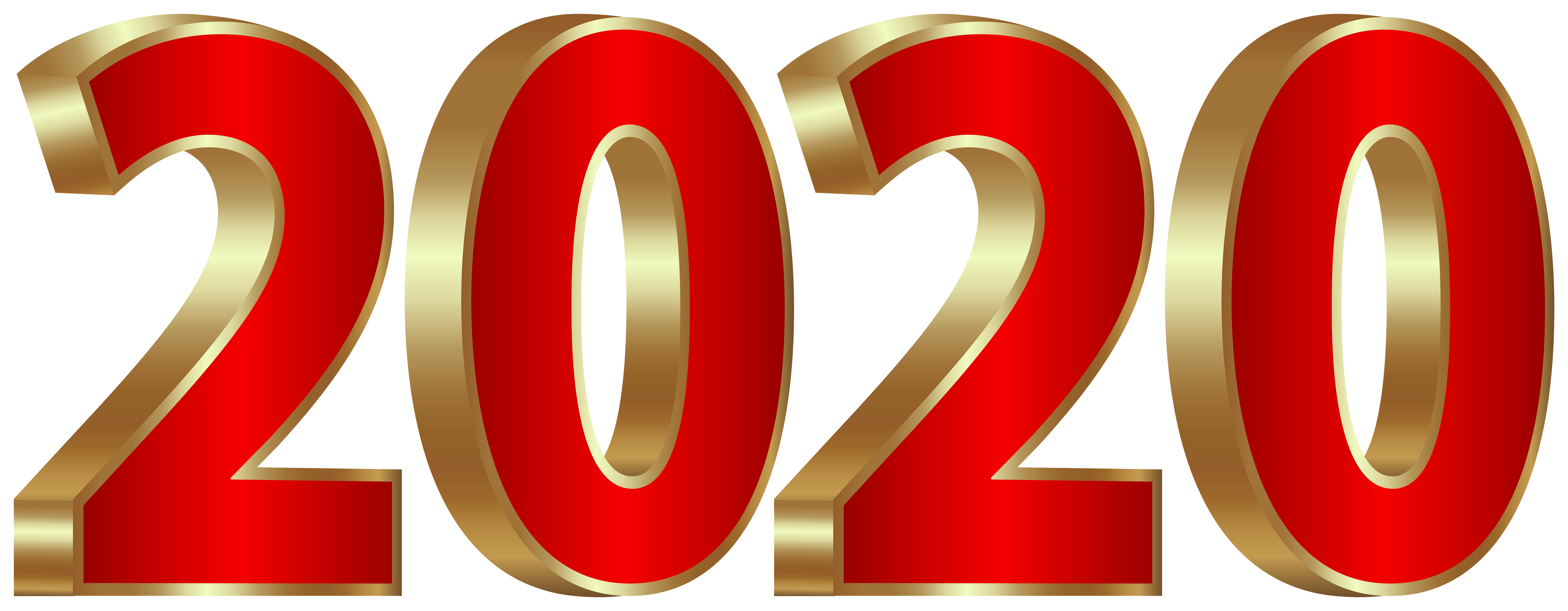 2020 Gold and Red PNG Clipart Image | Gallery Yopriceville - High ...