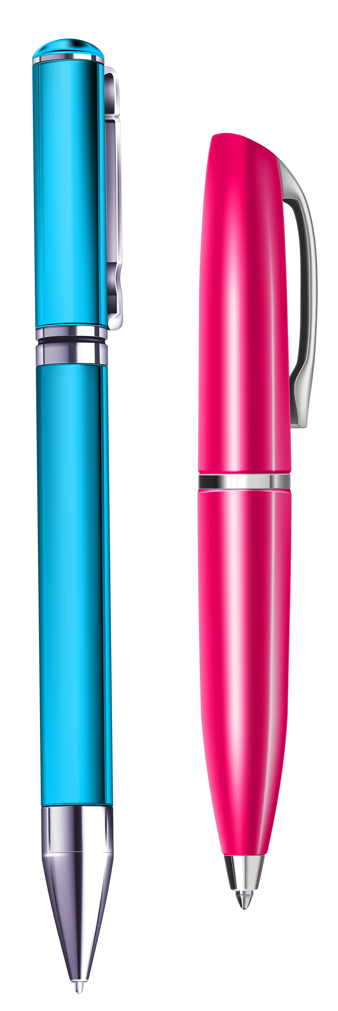 Blue and Pink Pens Transparent PNG Vector Clipart | Gallery ...