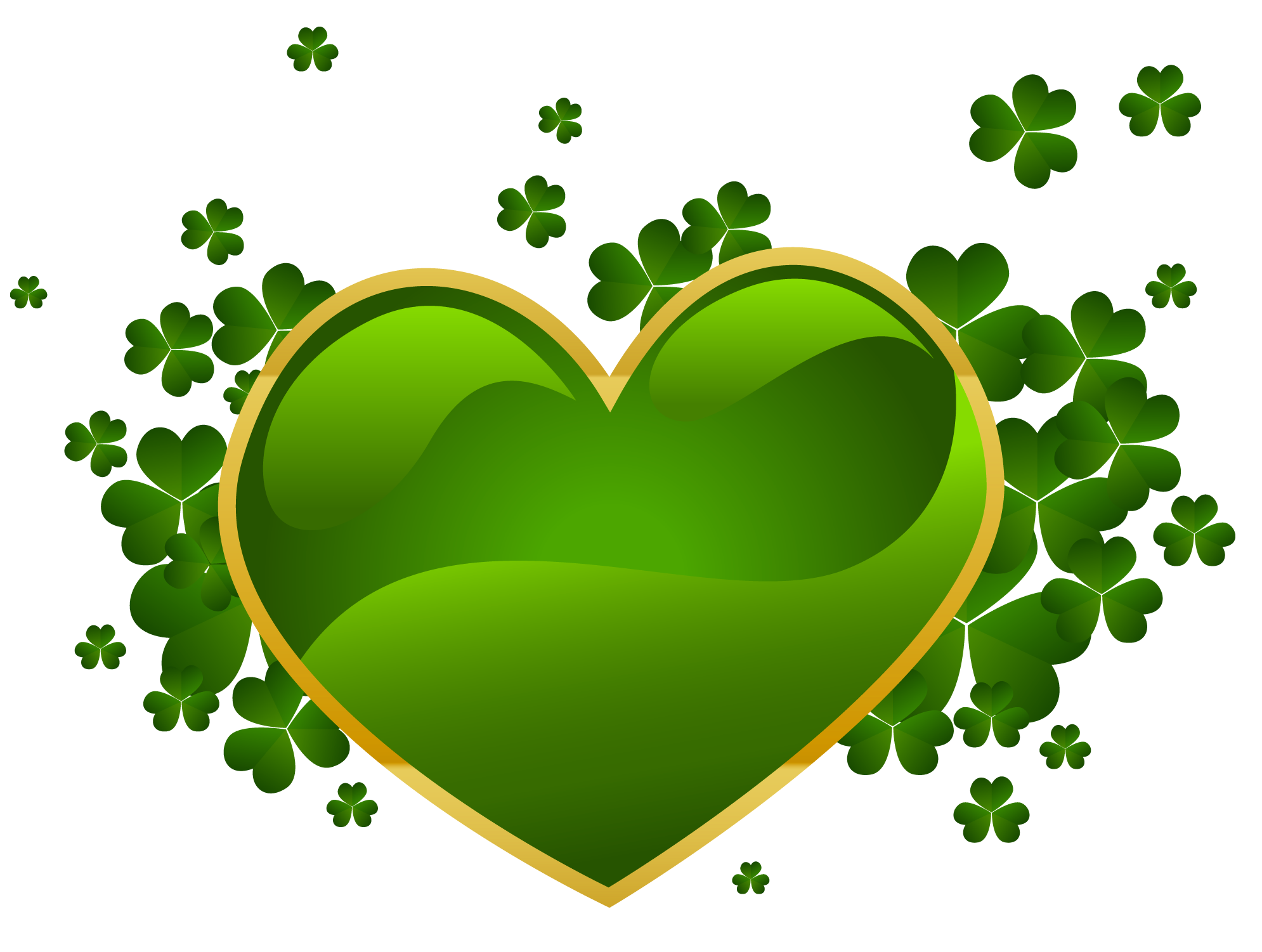 St Patricks Day Heart With Shamrock Png Clipart Gallery Yopriceville