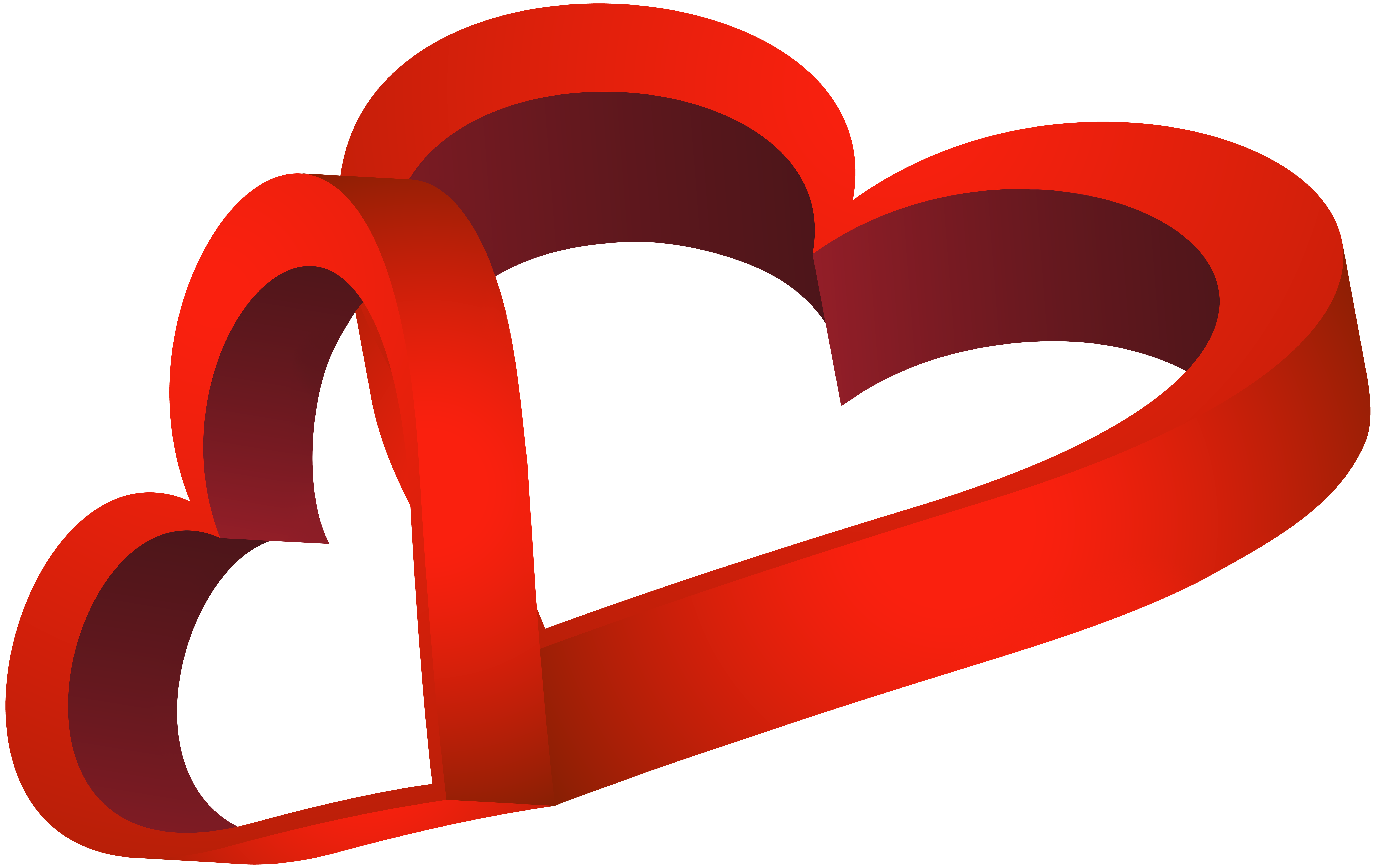 Red Heart Shape Clip Art