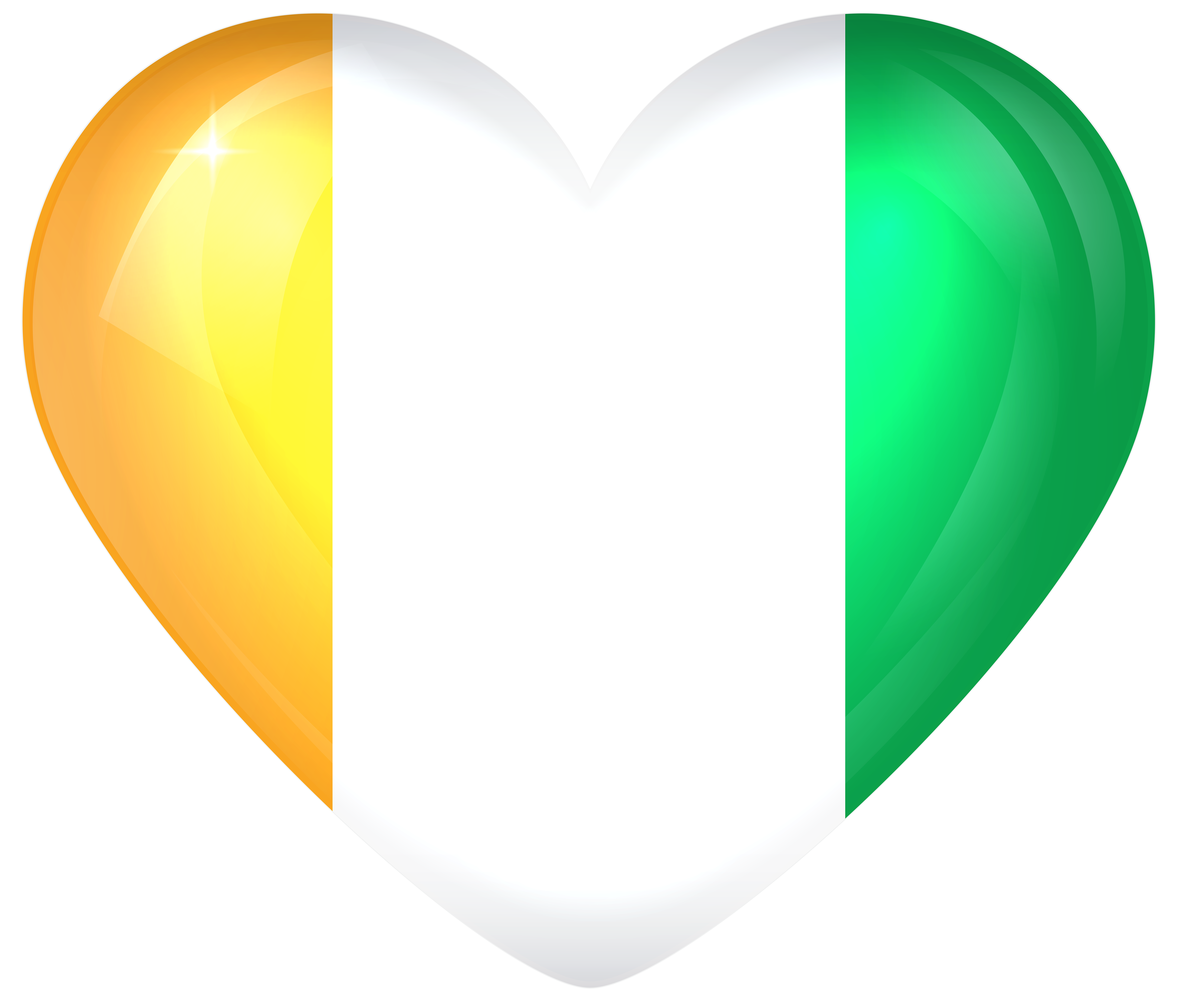 Cote d'Ivoire Large Heart Flag | Gallery Yopriceville - High-Quality ...