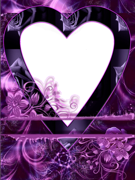 Purple Abstract Heart Transparent PNG Photo Frame | Gallery ...