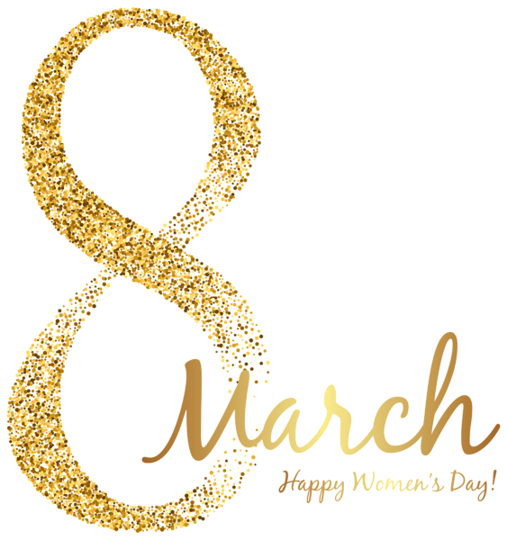 8 March Decorative Gold Transparent Image | Gallery Yopriceville - High ...