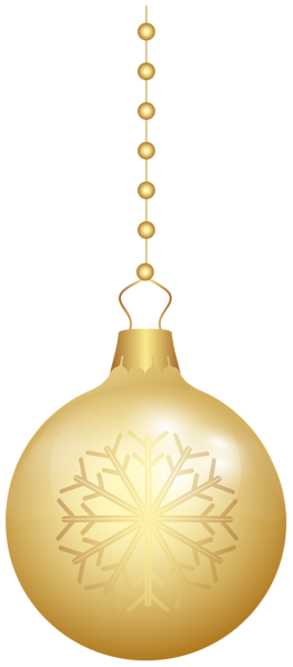Christmas Ball Gold Hanging PNG Clipart | Gallery Yopriceville - High ...