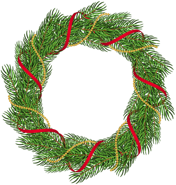 Christmas Pine Wreath Transparent PNG Clip Art | Gallery Yopriceville ...