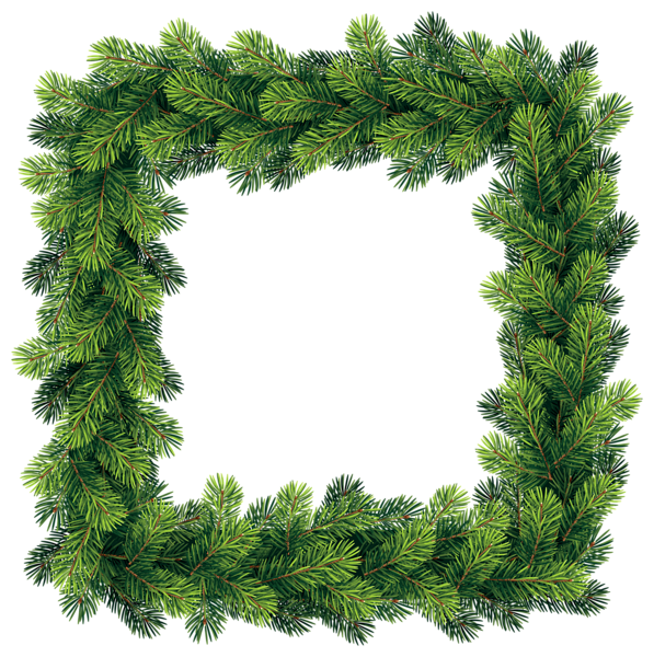 Transparent Pine Border Frame PNG Clip Art Image | Gallery Yopriceville ...
