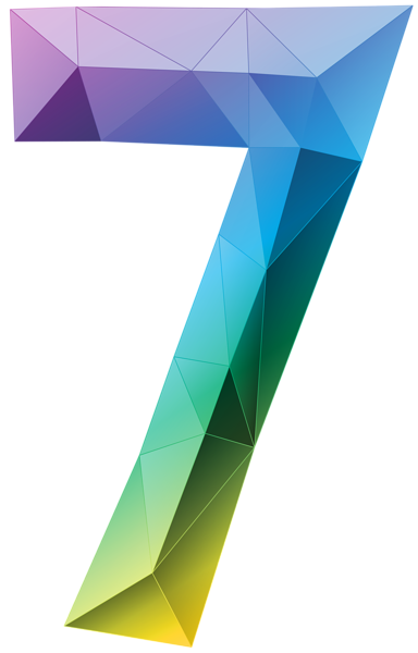 Colorful Number Seven PNG Clipart | Gallery Yopriceville - High-Quality ...