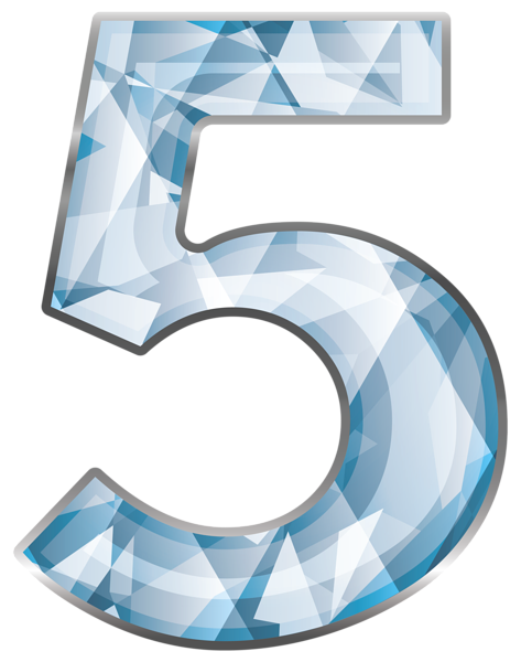 Crystal Number Five PNG Clipart Image | Gallery Yopriceville - High ...