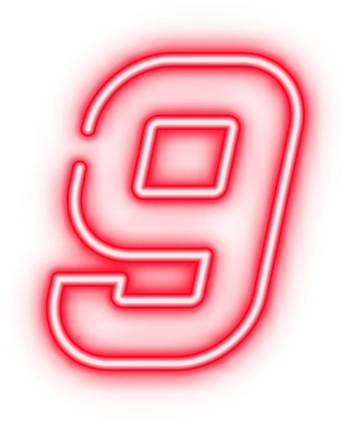 Nine Red Neon Transparent PNG Clip Art Image | Gallery Yopriceville ...