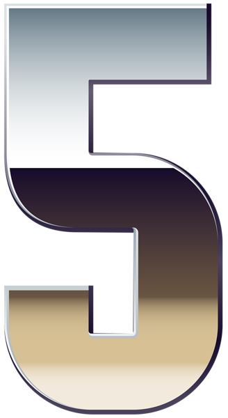 Number Five Silver Transparent PNG Image | Gallery Yopriceville - High ...