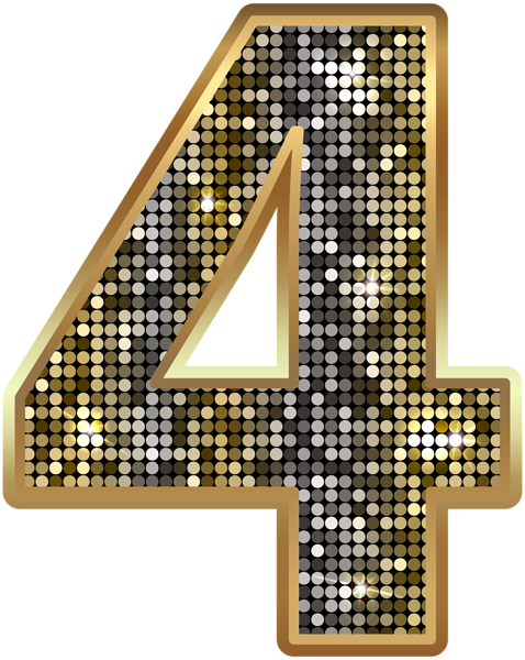 Number Four Deco Gold Png Clip Art Image Gallery Yopriceville High
