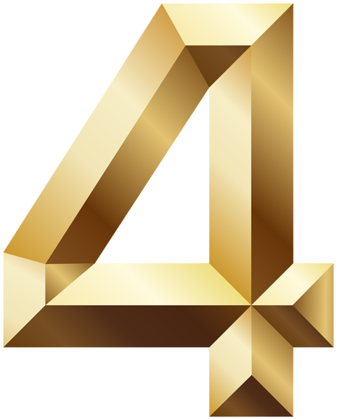 Number Four Decorative Transparent Image | Gallery Yopriceville - High ...