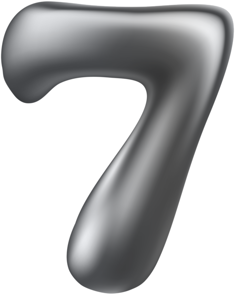 Number Seven Silver Transparent PNG Clip Art | Gallery Yopriceville ...