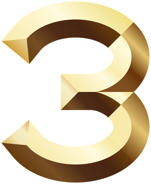 Number Three Decorative Transparent Image | Gallery Yopriceville - High ...