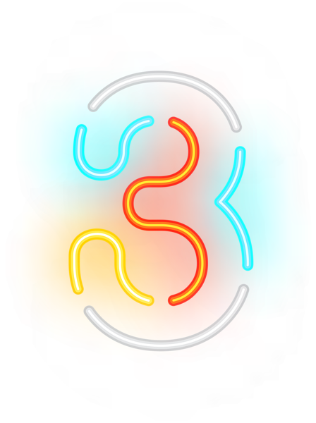 Number Three Neon Transparent Clip Art Image | Gallery Yopriceville ...