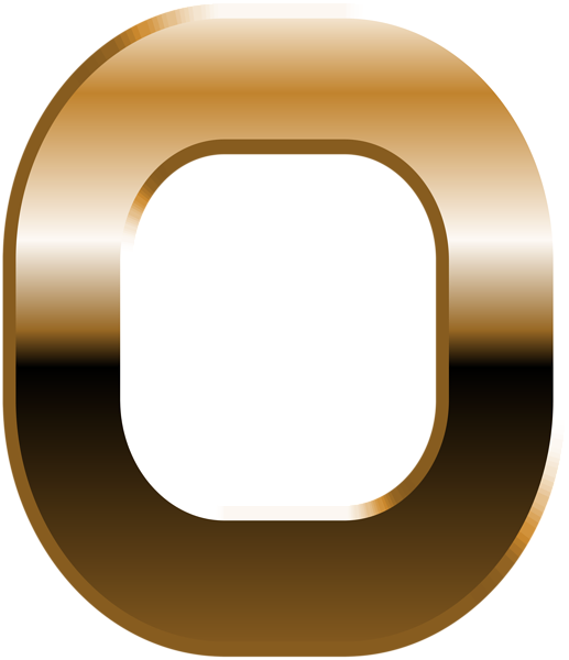 Number Zero Golden Transparent Image | Gallery Yopriceville - High ...