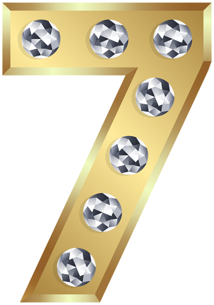 Seven Gold Number Png Clip Art Image Gallery Yopriceville High