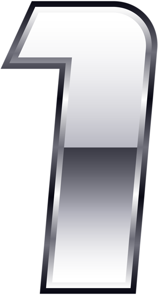 Silver Number One Transparent PNG Clip Art | Gallery Yopriceville ...