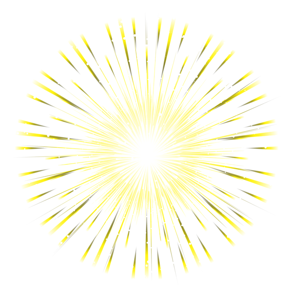 Yellow Fireworks Clipart