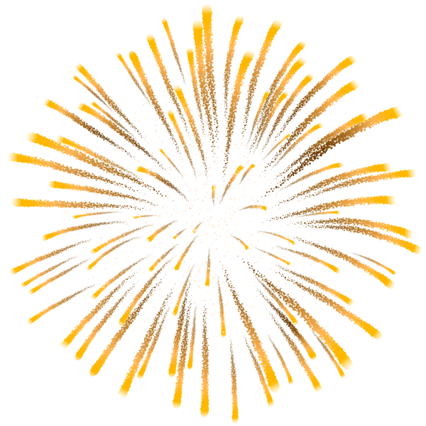 Yellow Fireworks Clipart