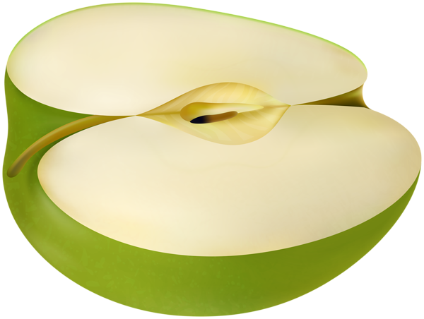 Half Apple Green PNG Clipart | Gallery Yopriceville - High-Quality Free ...