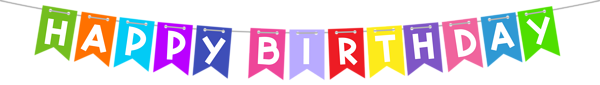 Happy Birthday Streamer Transparent PNG Image | Gallery Yopriceville ...