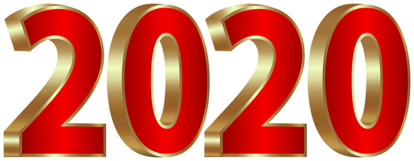 2020 Gold and Red PNG Clipart Image | Gallery Yopriceville - High ...