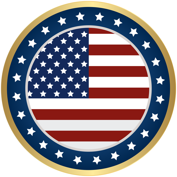 USA Flag Badge PNG Clipart | Gallery Yopriceville - High-Quality Free Images and Transparent PNG ...