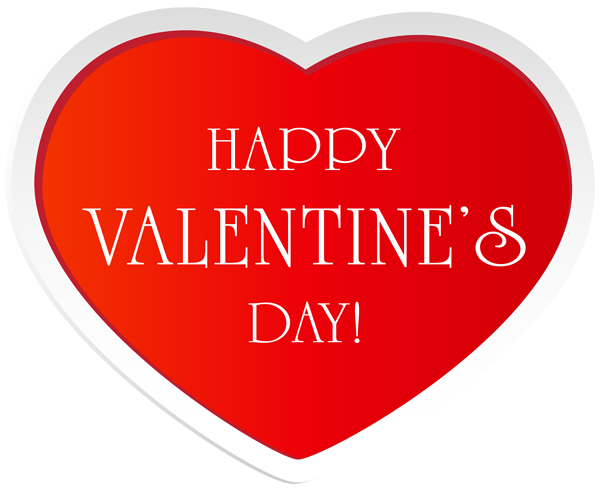 Happy Valentine's Day Red Heart Clip Art Image | Gallery Yopriceville ...