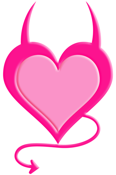 Transparent Pink Devil Heart PNG Picture | Gallery Yopriceville - High ...